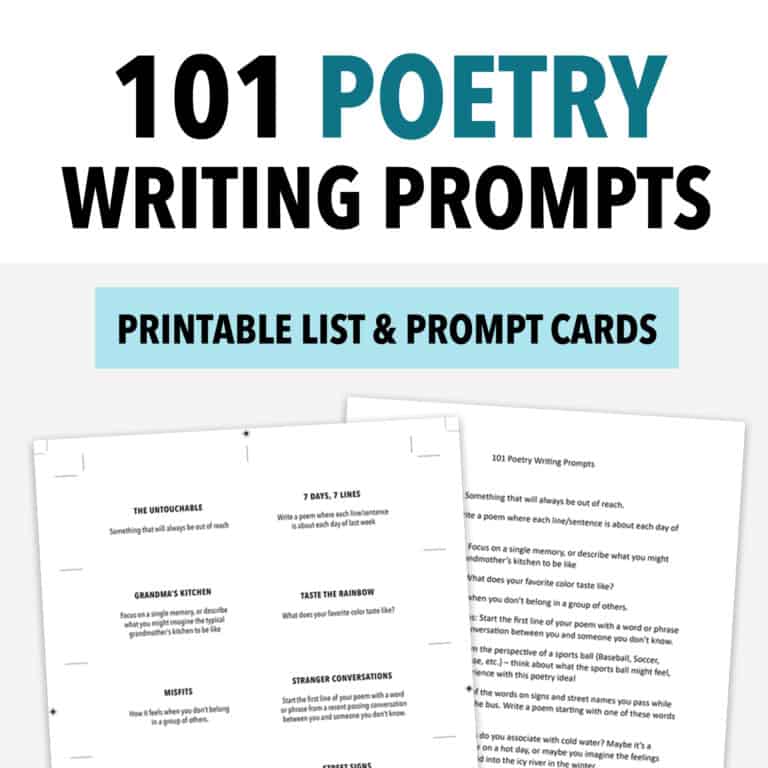 101 Poetry Prompts & Creative Ideas for Writing Poems - ThinkWritten