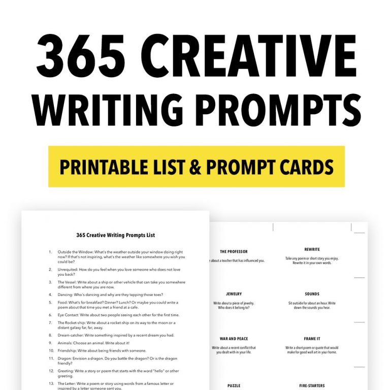 365 Creative Writing Prompts - ThinkWritten